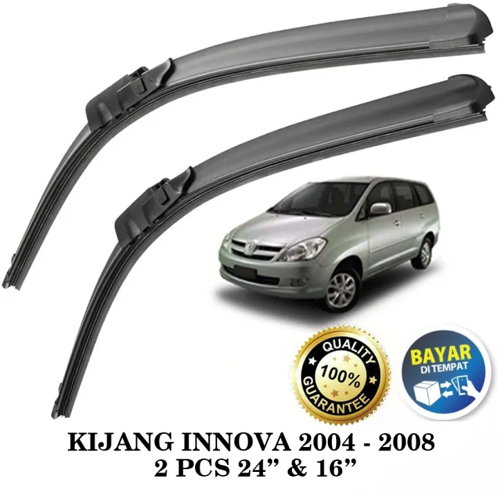 Wiper Mobil Depan Kanan Kiri Full Karet anti Baret Toyota Kijang Innova ...