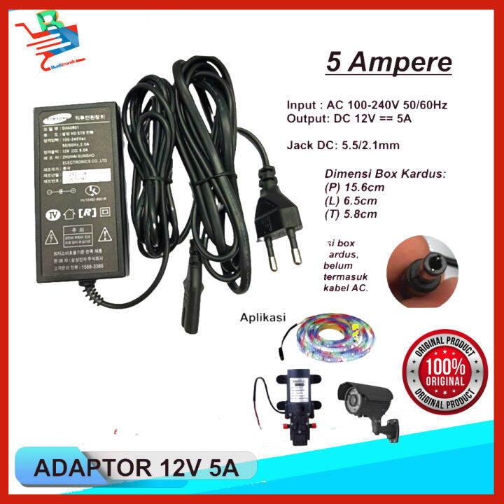 Original Samsung Adaptor 12V 5A SAMSUNG / Adaptor DC 12 Volt 5 Ampere ...