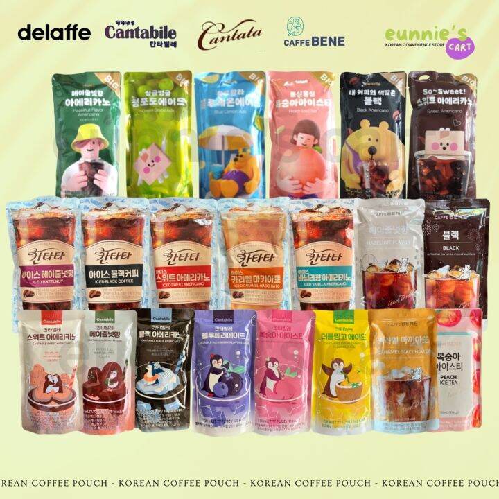 ONHAND Korean Iced Coffee Pouch Ade Juice Pouch Delaffe Cantata Ready to Drink Tiktok Viral ...