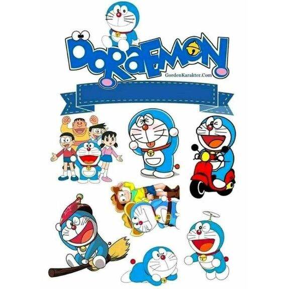 JUMBO TOPPER DORAEMON 1 / TOPPER KERTAS FOTO / TOPPER KUE DORAEMON ...