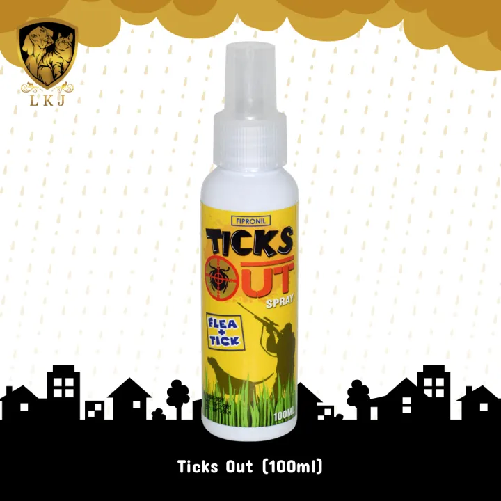 TICKS OUT Anti Garapata, Pulgas, at Kuto Spray Treatment 100mL For Dogs ...