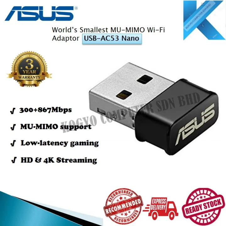 Asus USB-AC53 Nano Wireless USB Adapter | Lazada