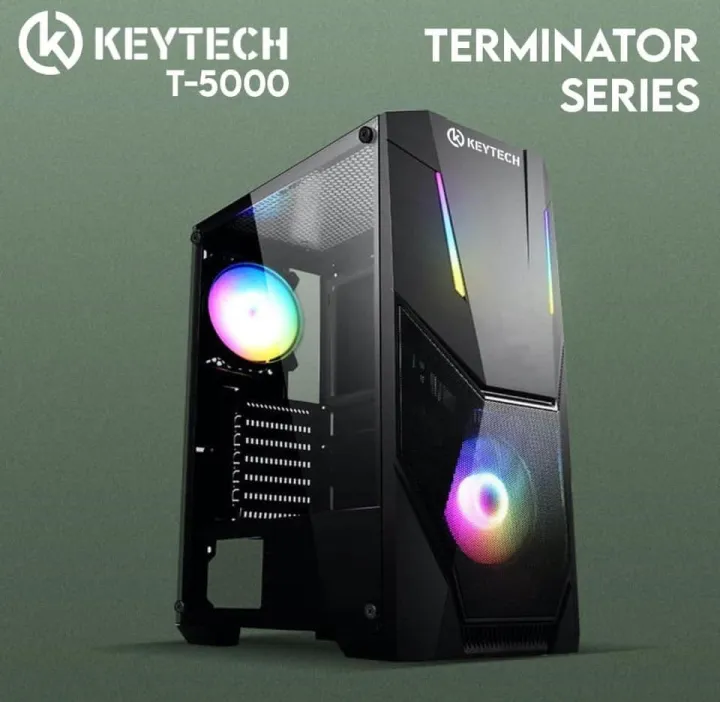KEYTECH T5000 Terminator Series Gaming Tempered Glass Case | Lazada PH