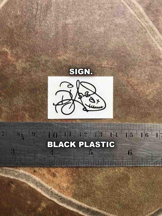 Dj Ashba Signed Sticker Signature Autograph Logo Headstock Sign Tanda ...