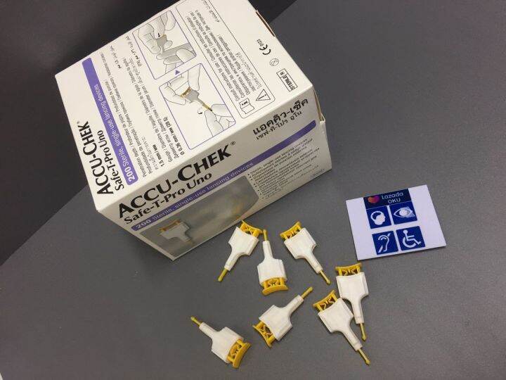 (EXPIRY 30/09/2024) ACCU-CHEK Safe-T-Pro Uno Single-use Lancet Device ...