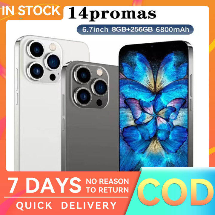 i14 Pro Max 8GB RAM 256GB ROM Phone 6.7 Inch HD+ 1440*3040 Full Screen ...