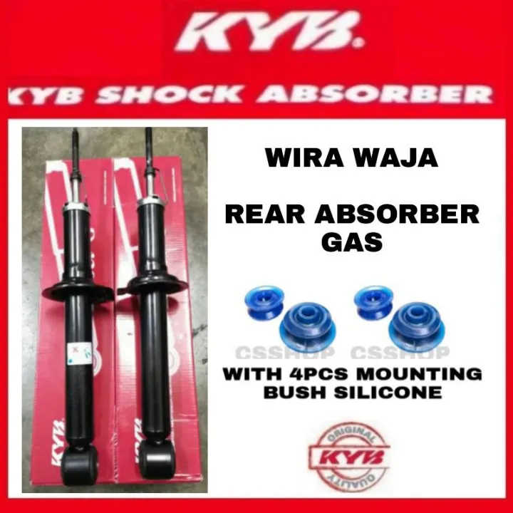 KYB ABSORBER REAR PROTON WIRA WAJA GEN2 + SILICONE BUSH NEW SUSPENSION ...