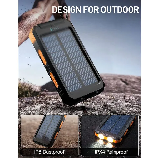 Solar Power Bank LED Dual Built-In Compass แบตเตอรี่สำรอง แบตสำรอง ไฟ ...
