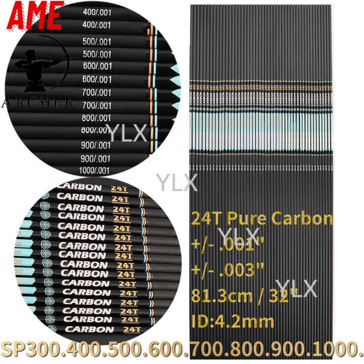 32" 24T Pure Carbon Arrows Shaft ID4.2mm SP300-1000 Recurve Compound ...