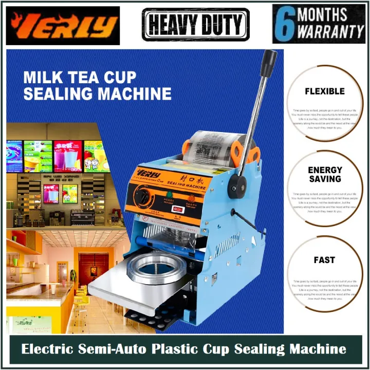 VERLY 270Watt Electric Semi-Auto Plastic Cup Sealing Machine (WY-806) - Suitable for restaurent ...