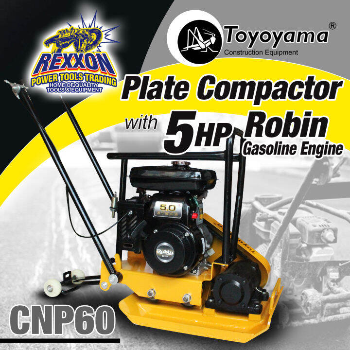 TOYOYAMA Plate Compactor CNP60 with 5HP Robin Engine EY20 Straight ...