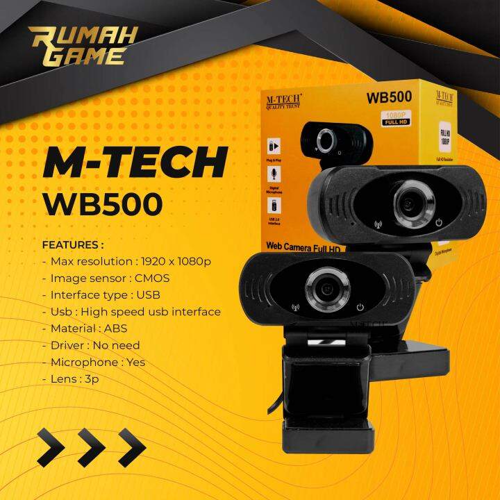WEBCAM M-TECH WB 500 FULL HD 1080P | Lazada Indonesia