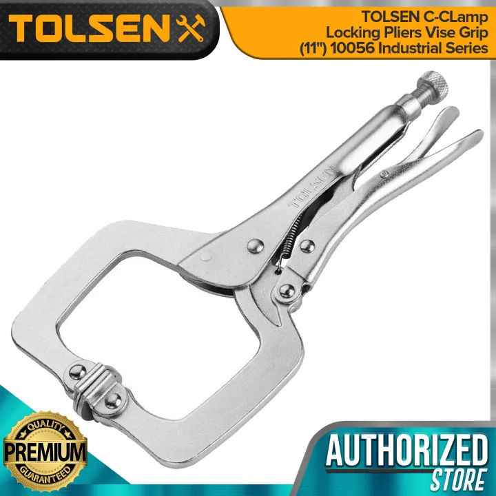 TOLSEN C-CLamp Locking Pliers Vise Grip (11") 10056 Industrial Series ...