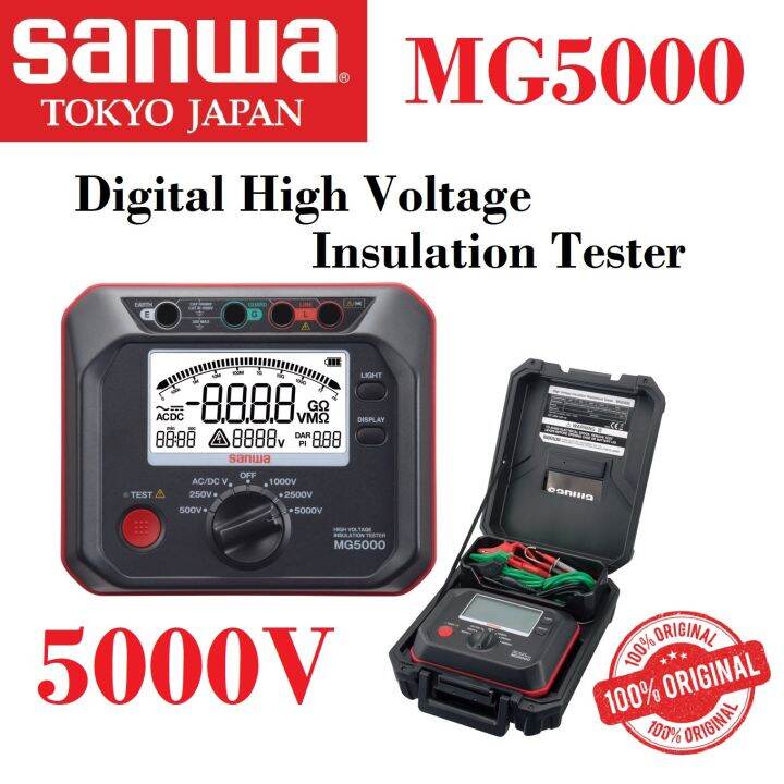 Sanwa MG5000 Digital Insulation Resistance Tester High Voltage Type ...