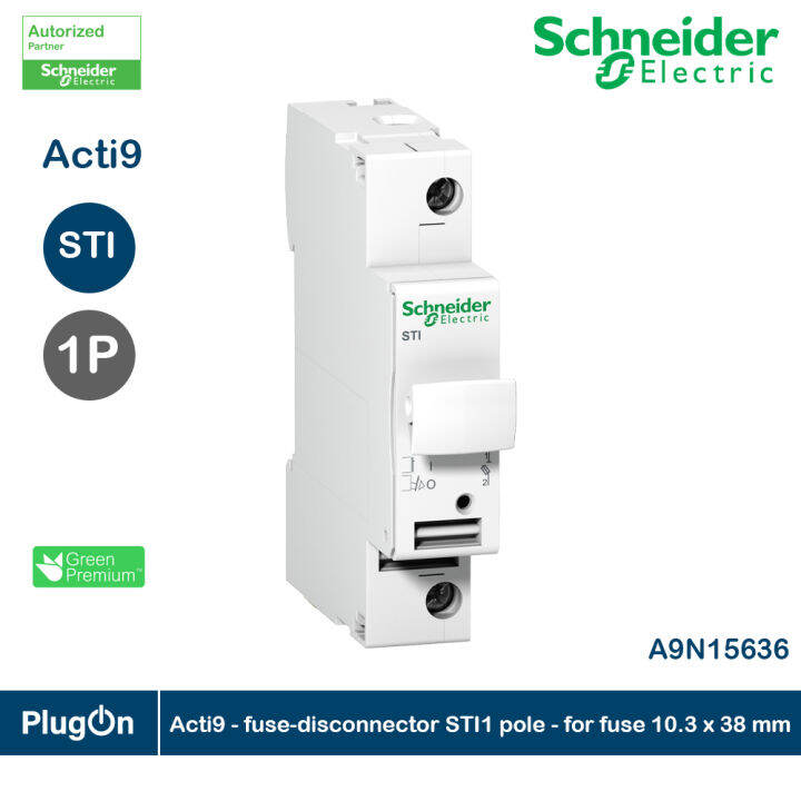 A9N15636 - Schneider Electric Acti9 - fuse-disconnector STI - 1 pole - for fuse 10.3 x 38 mm ...