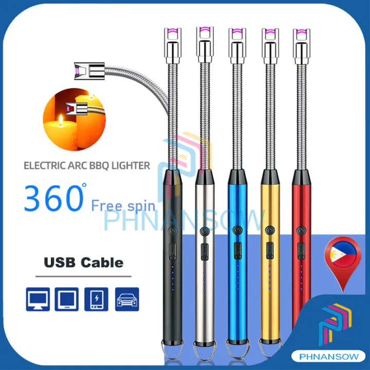 🇵🇭Electric Candle Lighter Rechargeable Lighters 360° Flexible Windproof ...
