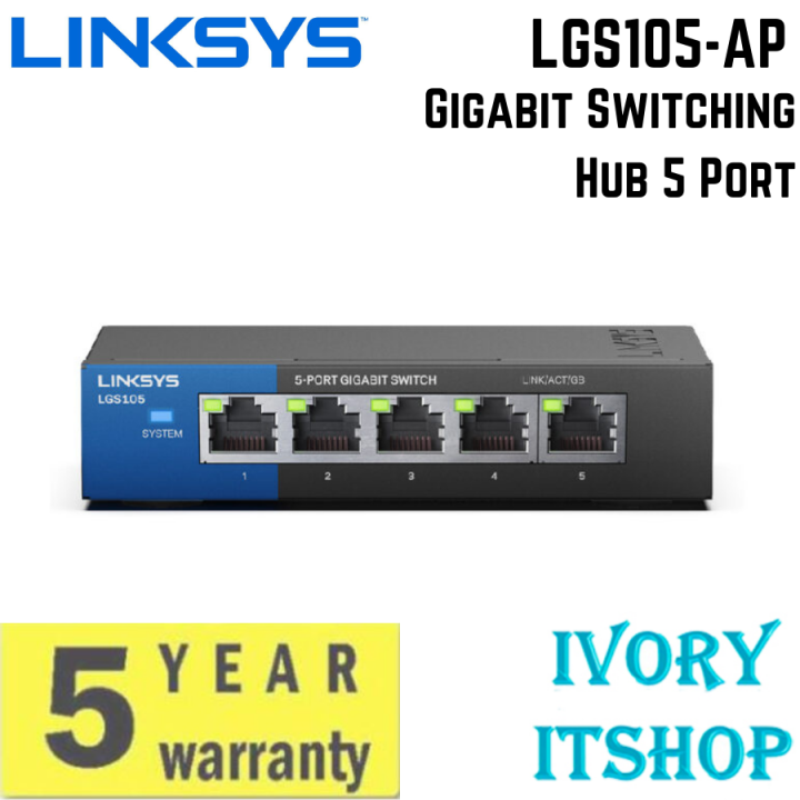 Linksys LGS105-AP Gigabit Switching Hub 5 Port | Lazada.co.th