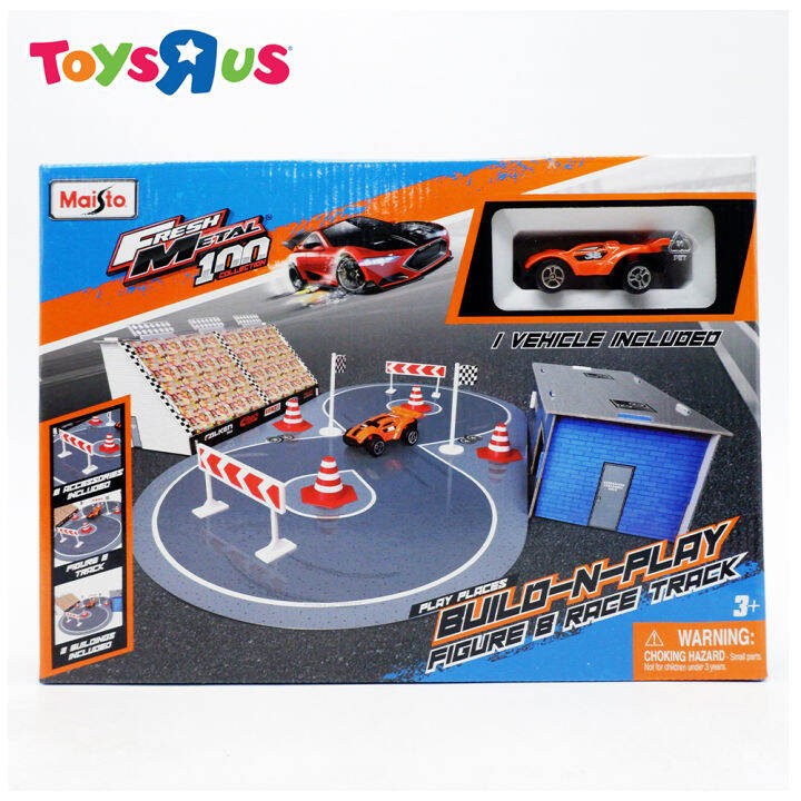 Maisto Fresh Metal 100 Collection Build and Play Figure 8 Race Track ...