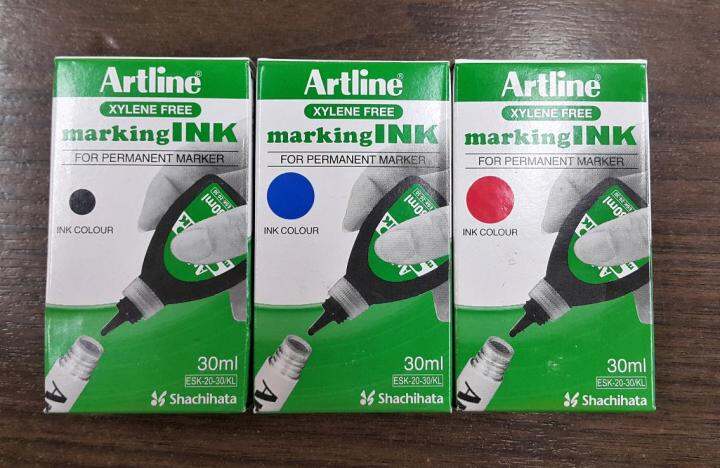 ARTLINE MARKING INK 30ML - BLACK/BLUE/RED | Lazada