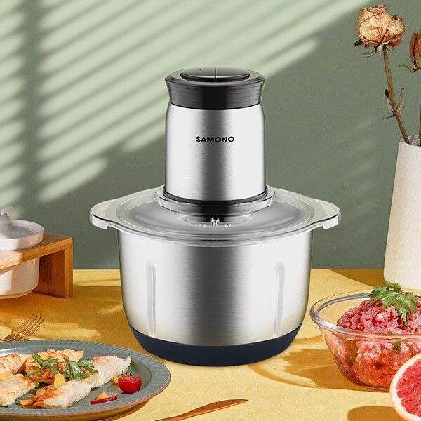 SAMONO SWC500 Food Chopper 2 in 1 Stainless Steel 304 Chopper 2 Liter ...