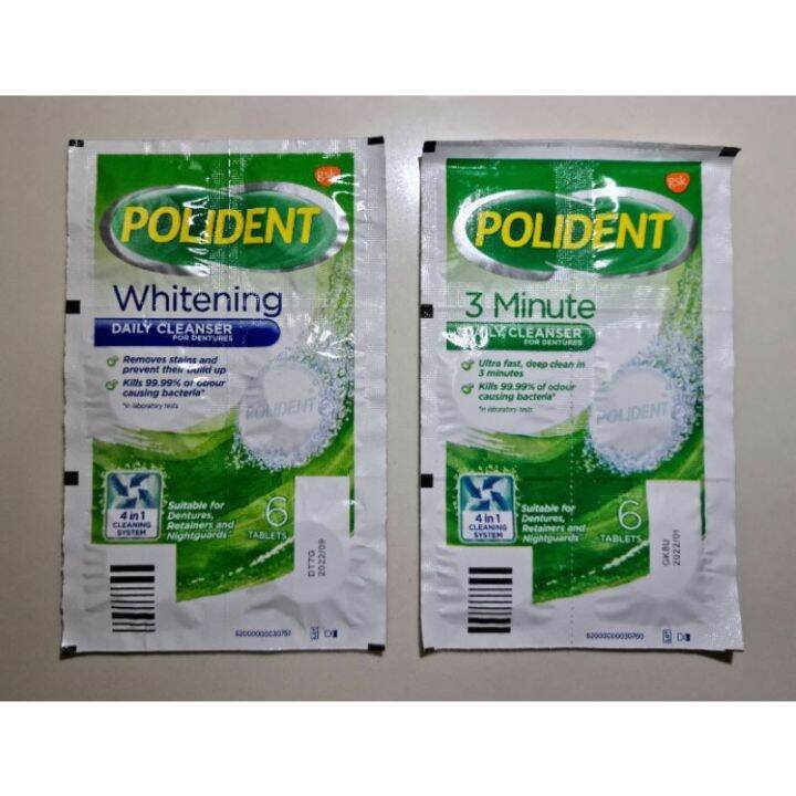 Polident Denture Retainer Nightguard Whitening / 3 Minute Daily ...