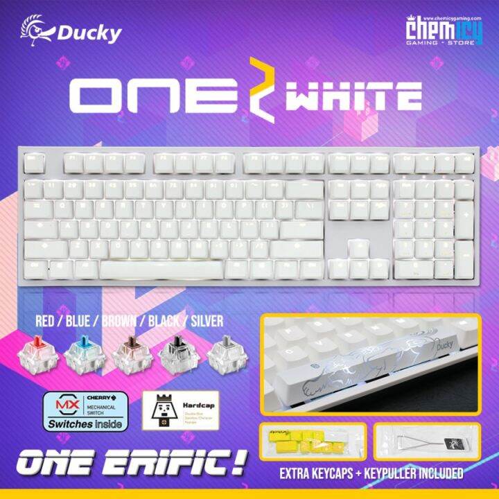 Ducky One 2 Backlit Series White LED Mechanical Gaming Keyboard ...