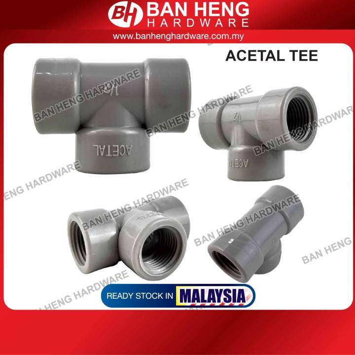 PVC Acetal Fitting PVC Acetal Connectors Tee 15, 20, 25MM | Lazada