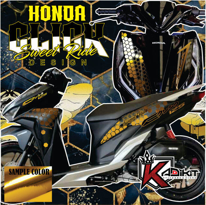 Honda Click Sweet Ride Design Sticker Cut-Out Design Waterproof | Lazada PH