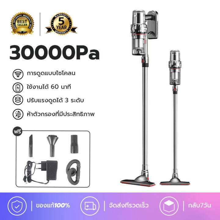 XIAOMI เครื่องดูดฝุ่นไร้สาย 2 in 1เครื่องดูดฝุ่นบ้าน แรงดูด 30000Pa เครื่องดูดฝุ่นแบบด้ามจับ ...
