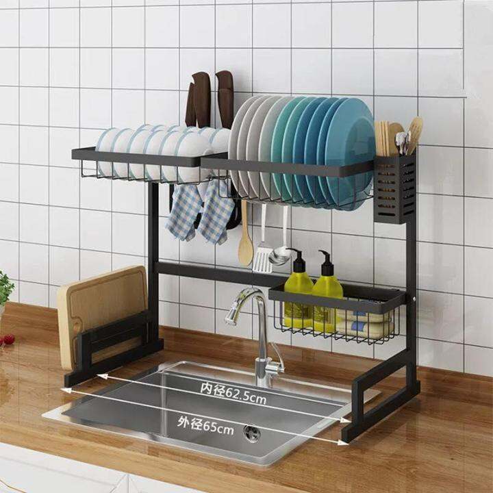 LST 65cm/85cm Sink Draining Shelf Dish Rack Kitchen Shelves | Lazada PH
