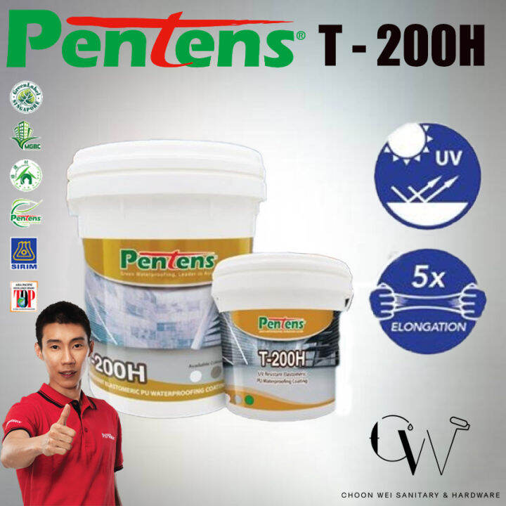 NEW PENTENS T-200H 20KG WATER PROOFING UV RESISTANT T200H ELASTOMERIC PU WATERPROOFING COATING ...