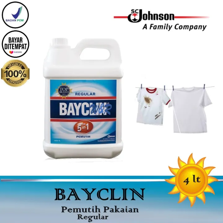 BAYCLIN ( Pemutih Pakaian ) Regular 4 liter | Lazada Indonesia