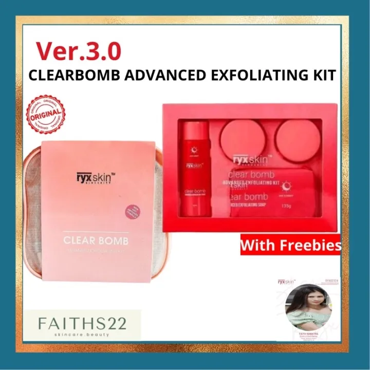 (COD 3.0) RYX SKINCERITY CLEARBOMB ANDVANCED EXFOLIATING KIT/ CLEAR ...