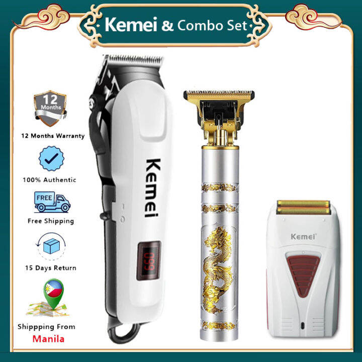 Kemei Original Powerful Barber Pro Electric Shaver For Men Hair Beard ...