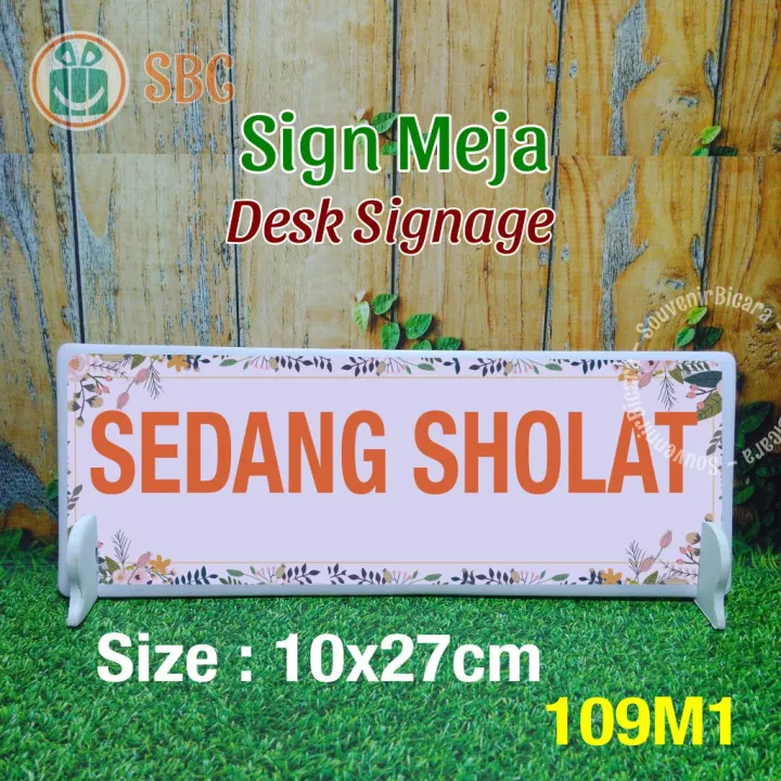 SEDANG SHOLAT Table Sign Penanda Meja Desk Sign 10x27cm Bisa CUSTOM ...