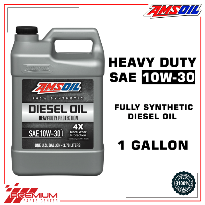 AMSOIL 10W-30 Heavy-Duty 100% Synthetic Diesel Oil 1 Gallon (4 Quart ...