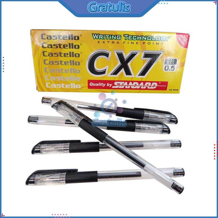 PULPEN JEL CX7 STANDARD [12 PCS] / PERLENGKAPAN ALAT TULIS SEKOLAH ...