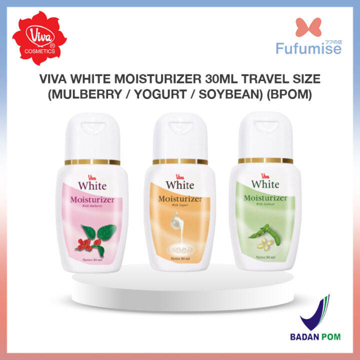 Viva White Moisturizer 30ml Travel Size (Mulberry / Yogurt / Soybean) (BPOM) | Lazada Indonesia