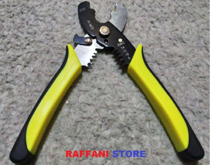 Tang Potong Kabel Super Tajam -Kupas Potong Kawat Kabel Crimping Cable ...