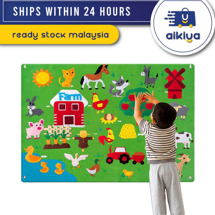 DIY Felt Board Flannel Story Board Toys Craft Story Set For Kids Early ...