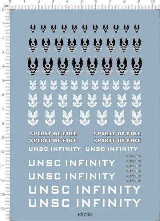 110000 UNSC INFINITY Model Kit Water Decal 10*14cm 63739 | Lazada PH