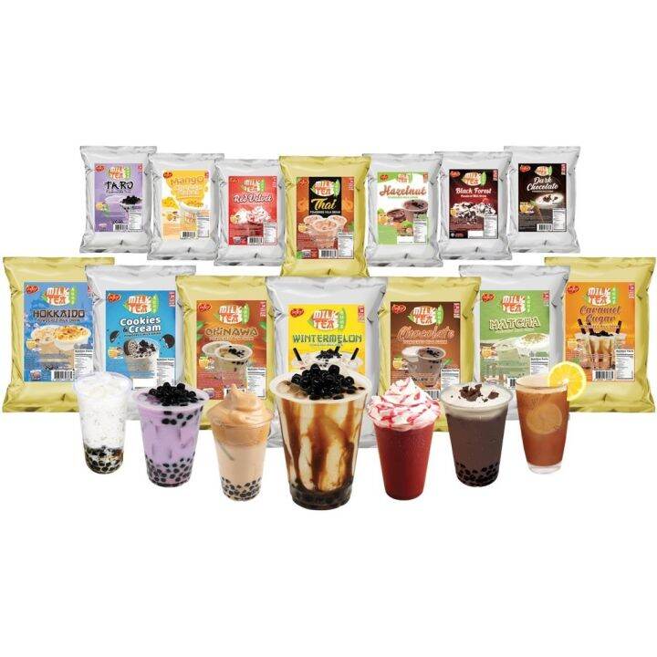 O Injoy Milktea Powders 500g (Wintermelon Chocolate Okinawa Taro Matcha ...