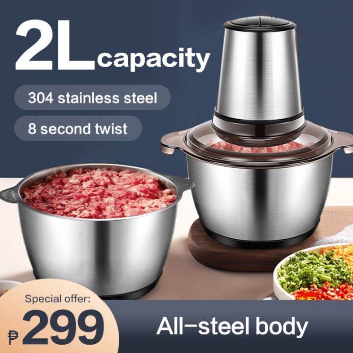 Meat grinder 2L capacity fast and slow speed 8 seconds fast meat ...