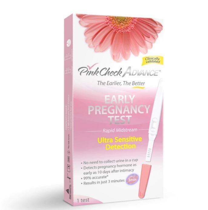 PINK CHECK Advance Midstream Early Pregnancy Test Kit | Lazada PH