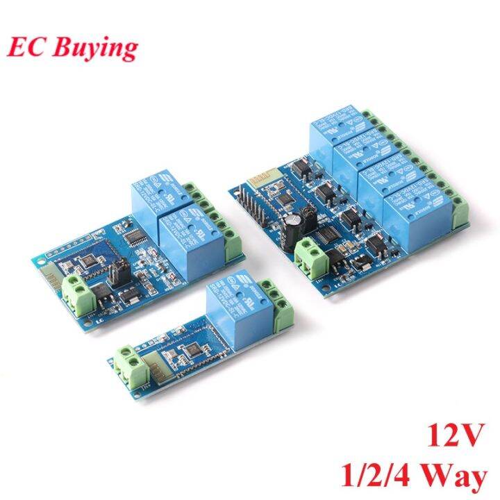 BLE Relay Module 1 2 4 Way Channel DC 12V Internet Smart Remote Control ...