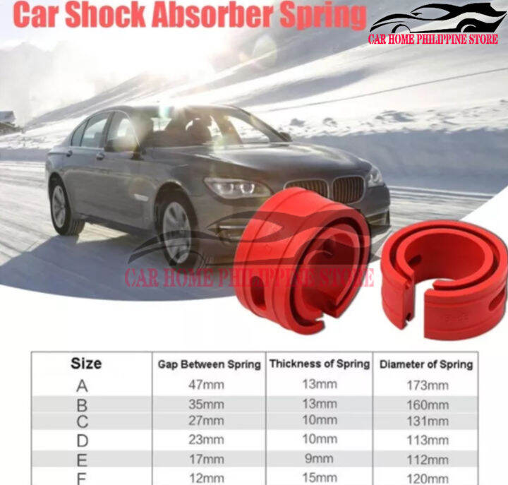 Car home 2pcs Red Color Car Shock Absorber Spring Bumper Power Auto ...