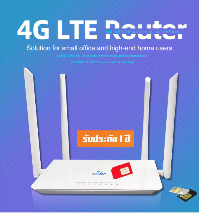 4G Router เร้าเตอร์ ใส่ซิม ปล่อย Wi-Fi รองรับ 4G ทุกเครือข่าย Ultra ...