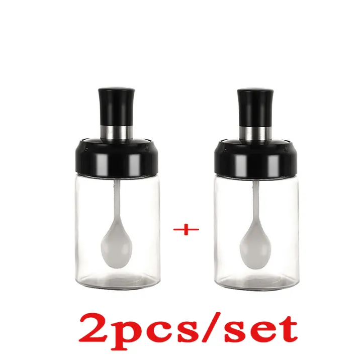Quantitative Salt Shaker Push Type Salt Control Bottle Seasoning Jar ...