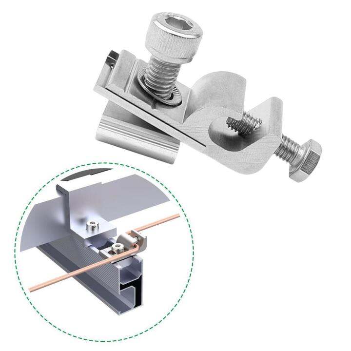 shamjina Solar Panel Grounding Lugs Solar Earthing Ground Clip for ...