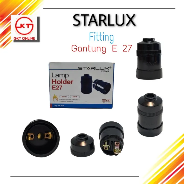fitting lampu gantung E27 / Fitting Gantung Starlux | Lazada Indonesia